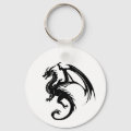Black dragon keychain | Zazzle