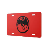 Black Dragon red aluminum car license plate | Zazzle