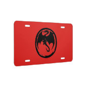Black Dragon red aluminum car license plate | Zazzle