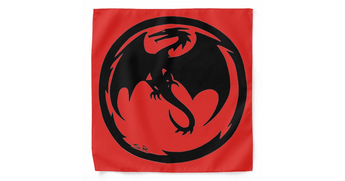 Black Dragon red bandana | Zazzle