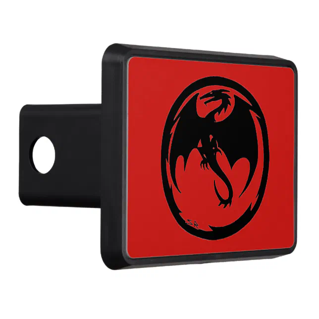 Black Dragon Red hitch cover receiver | Zazzle