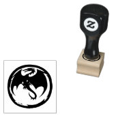 Black Dragon rubber stamp small | Zazzle