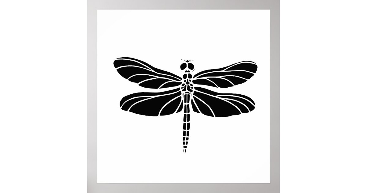 Black Dragonfly Poster | Zazzle