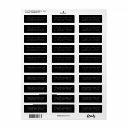 Black Editable Color Funeral Invitation Envelopes Label | Zazzle