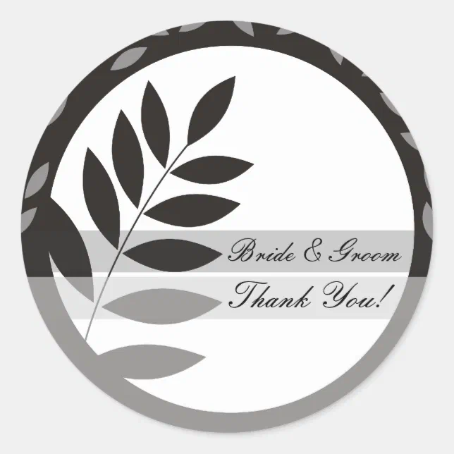 Black Elegance Wedding Sticker | Zazzle