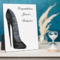 Black Elegant Stiletto High Heel Shoe Art Plaque | Zazzle