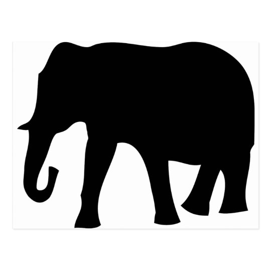 black elephant icon postcard | Zazzle.com