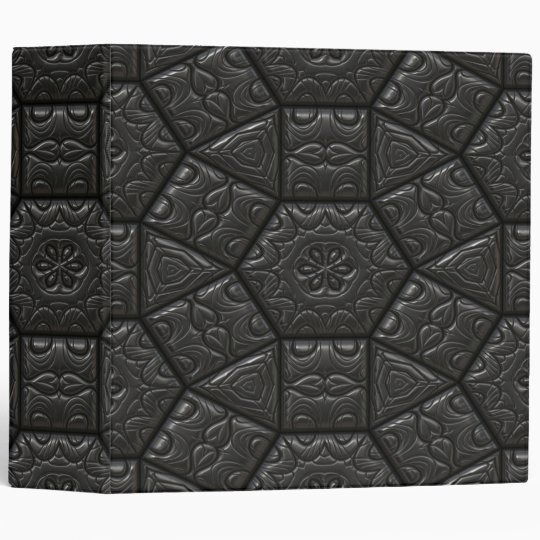 Black Embossed Leather-Look Avery 2" 3 Ring Binder | Zazzle.com