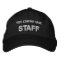 Black Embroidered Staff Cap Baseball Hat Custom | Zazzle