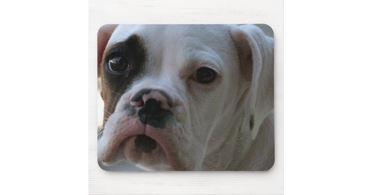 Black Eyed Boxer Dog Mouse Pad | Zazzle