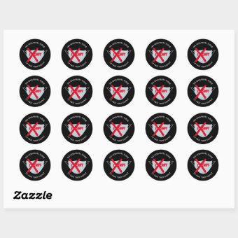 Black | FACE MASK EXEMPT Classic Round Sticker | Zazzle