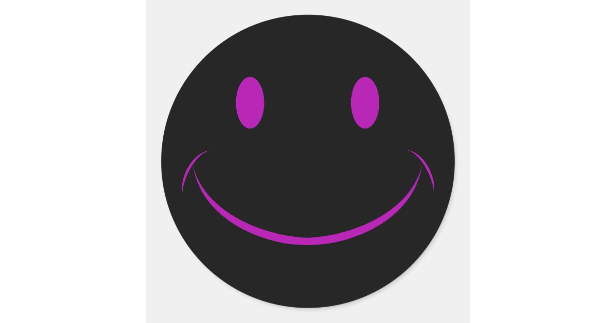 Black Face Sticker | Zazzle