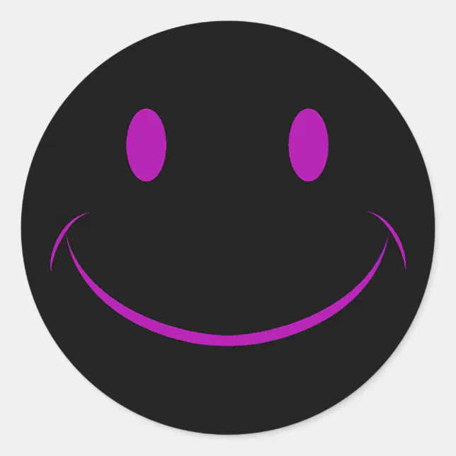 Black Face Sticker | Zazzle