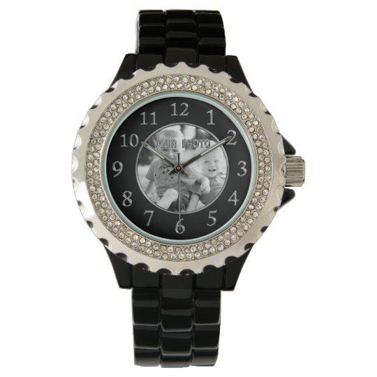 Black Face Watches for Women YOUR PHOTO | Zazzle.com