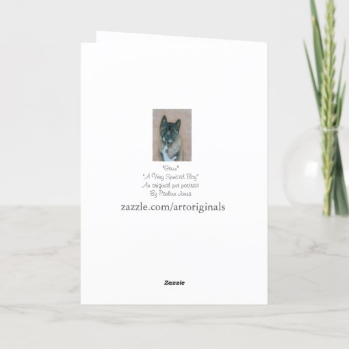 black faced Japanese akita dog saying sorry Card | Zazzle