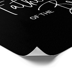 Black Father of the Bride Memorial Chair Wedding Poster | Zazzle