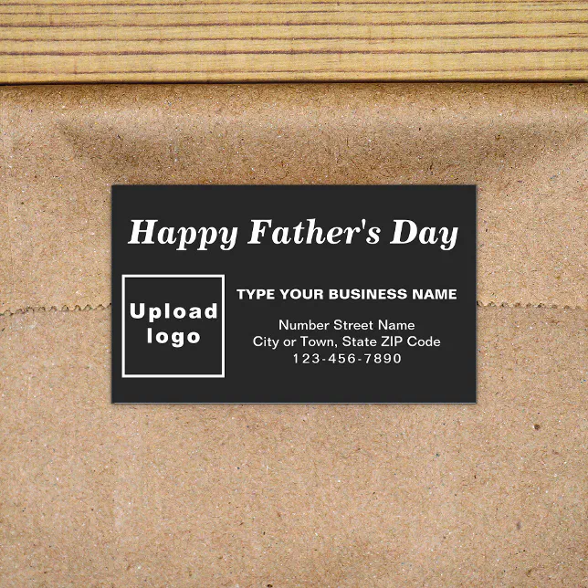Black Father’s Day Business Rectangle Sticker | Zazzle