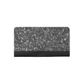 Black Faux Glitter & Sparkles Checkbook Cover | Zazzle