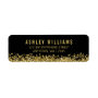 Black Faux Gold Glitter Label | Zazzle