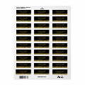 Black Faux Gold Glitter Label | Zazzle