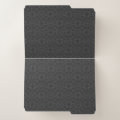 Black Faux Leather Embossed Geometric Pattern File Folder | Zazzle