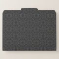 Black Faux Leather Embossed Geometric Pattern File Folder | Zazzle