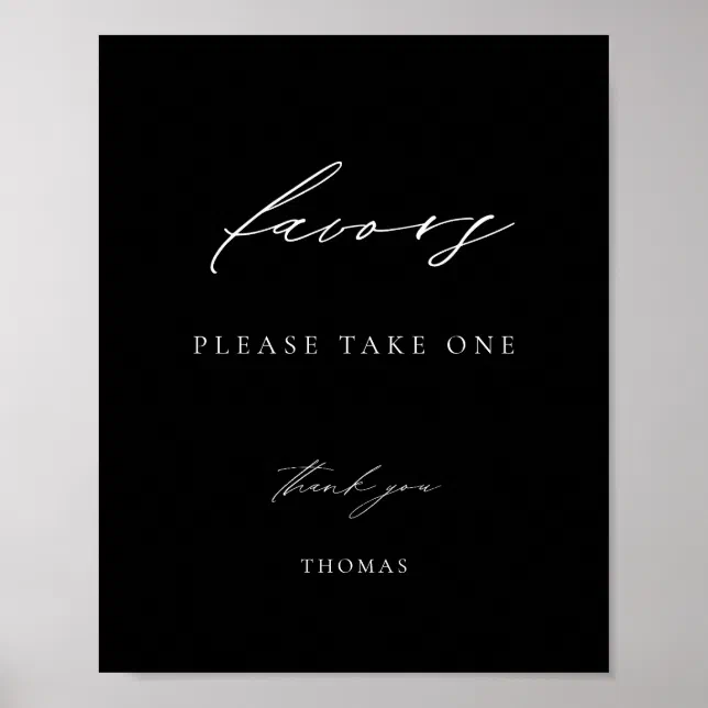 Black Favor Poster | Zazzle