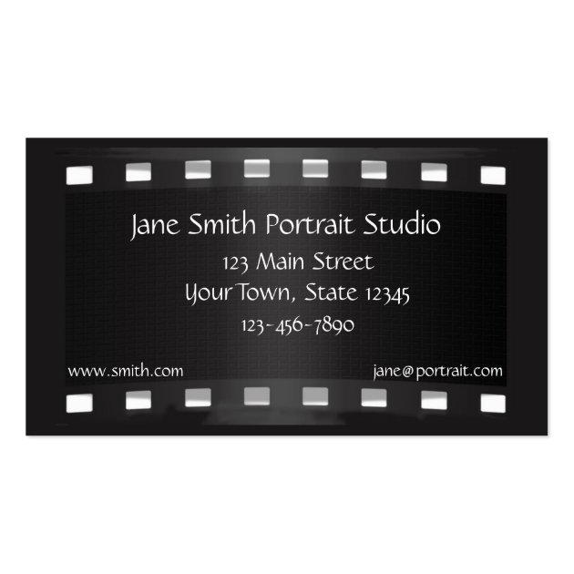 Black Film Strip Business Card