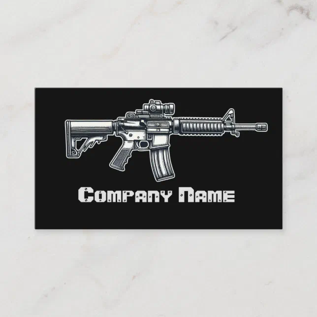 Black Firearms Business Card | Zazzle