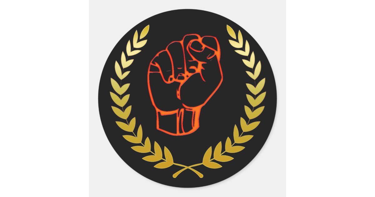 Black fist stickers | Zazzle