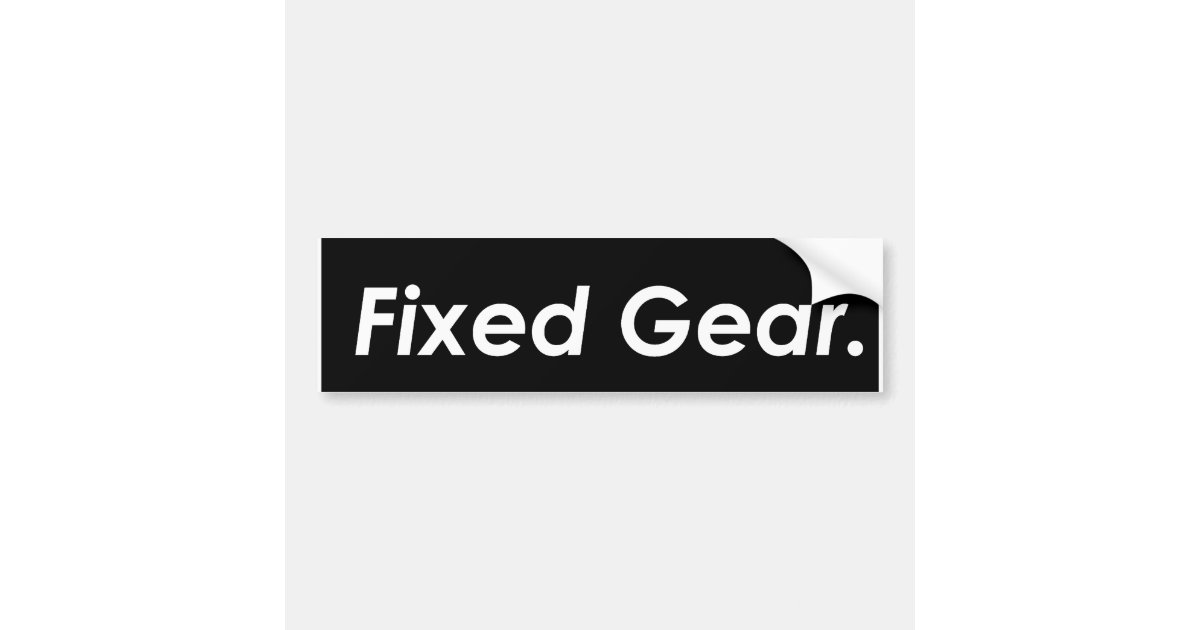 Black Fixed Gear Sticker | Zazzle