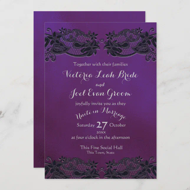 Black Floral Regency Invitation | Zazzle