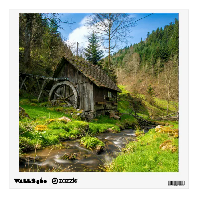 Black Forest Grist Mill Germany Wall Decal | Zazzle