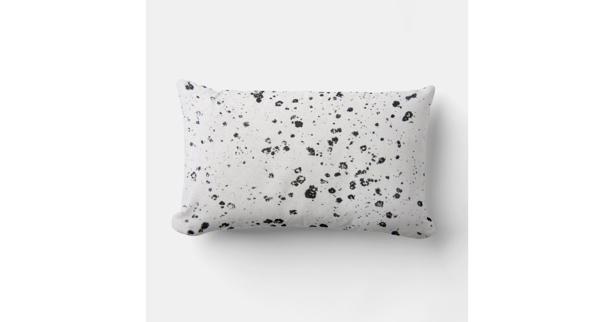 black freckles on white lumbar pillow | Zazzle