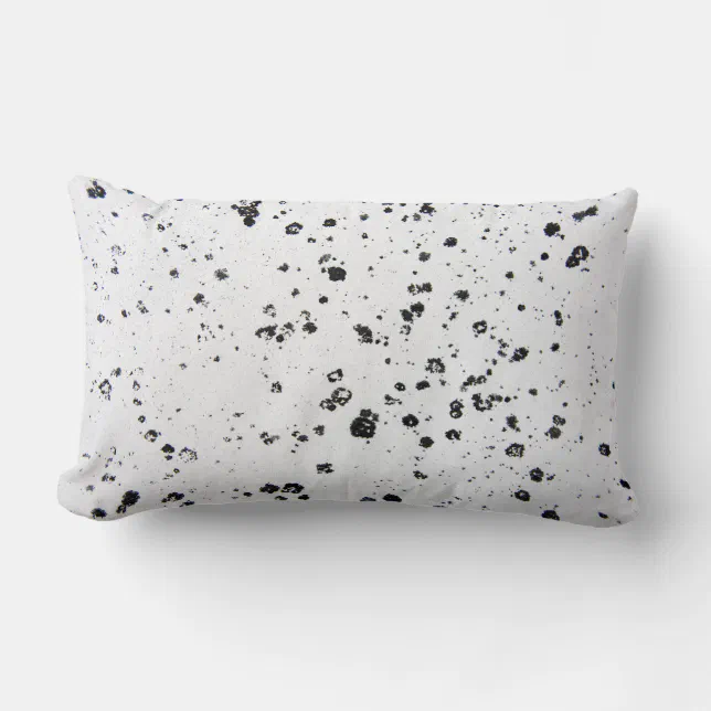 black freckles on white lumbar pillow | Zazzle
