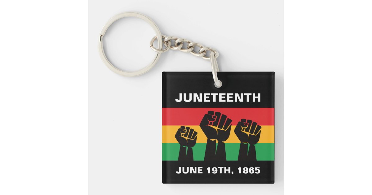 Black freedom Juneteenth African American pride Keychain | Zazzle