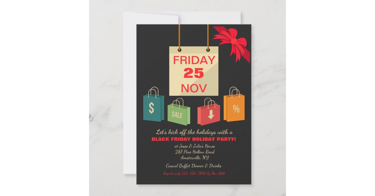 Black Friday Party Invitation | Zazzle