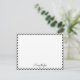Black gingham pattern personalized Stationery Note Card | Zazzle