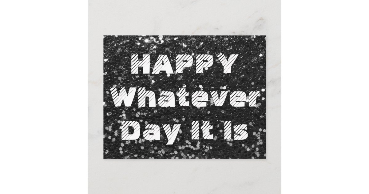 Black Glitter Anti-Birthday Birthday Card | Zazzle