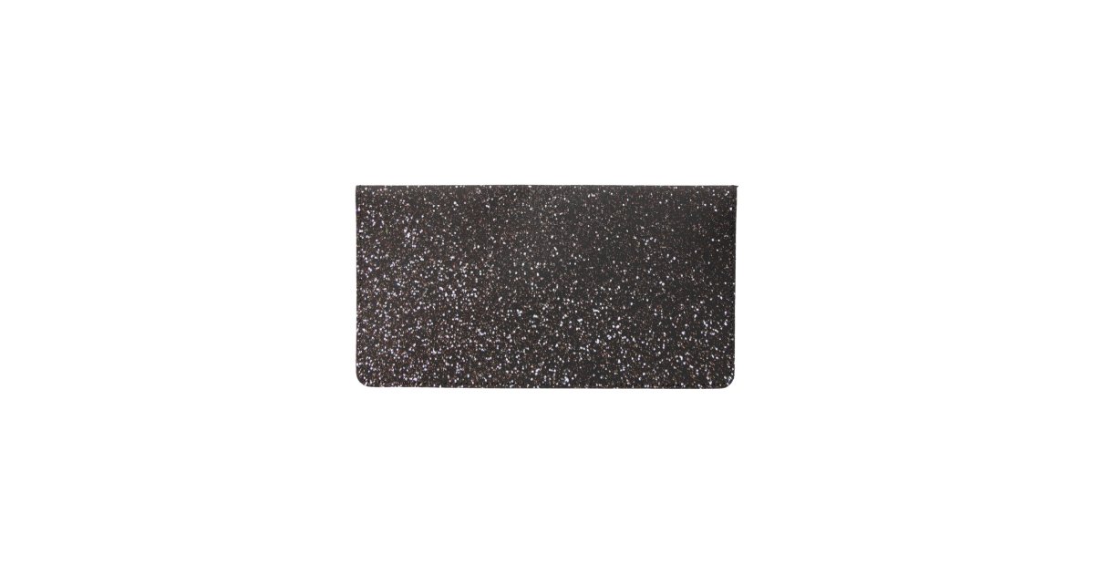 Black glitter checkbook cover | Zazzle