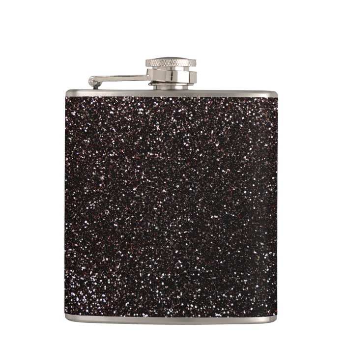 Black glitter flask | Zazzle.com