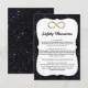 Black Glitter Gold Infinity Safety Measures Enclosure Card | Zazzle