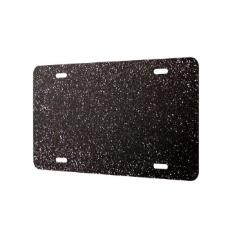 Black glitter license plate | Zazzle