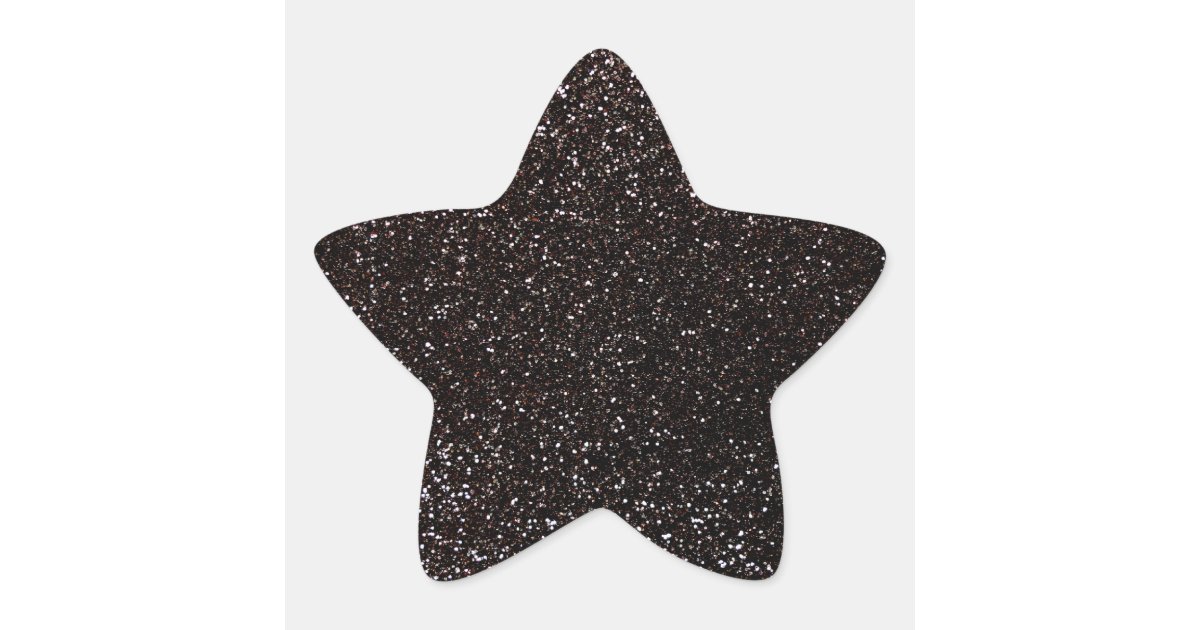 Black glitter star sticker | Zazzle.com