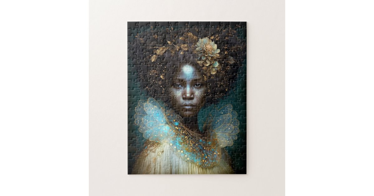 Black Goddess Fantasy Art Jigsaw Puzzle | Zazzle