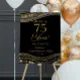 Black Gold Agate 75th Birthday Party Welcome Sign | Zazzle