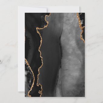 Black Gold Agate Deep Purple Wedding Invitation | Zazzle