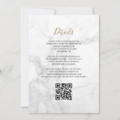 Black Gold Agate Marble QR Code Wedding Invitation | Zazzle