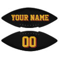 BLACK GOLD AND RED Custom Football | Zazzle