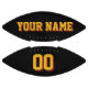 BLACK GOLD AND RED Custom Football | Zazzle